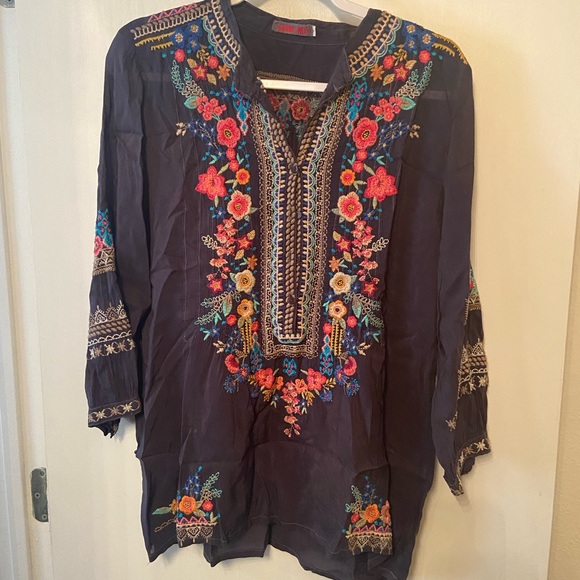 Johnny Was | Tops | Johnny Was Embroidered Blouse Size Small | Poshmark